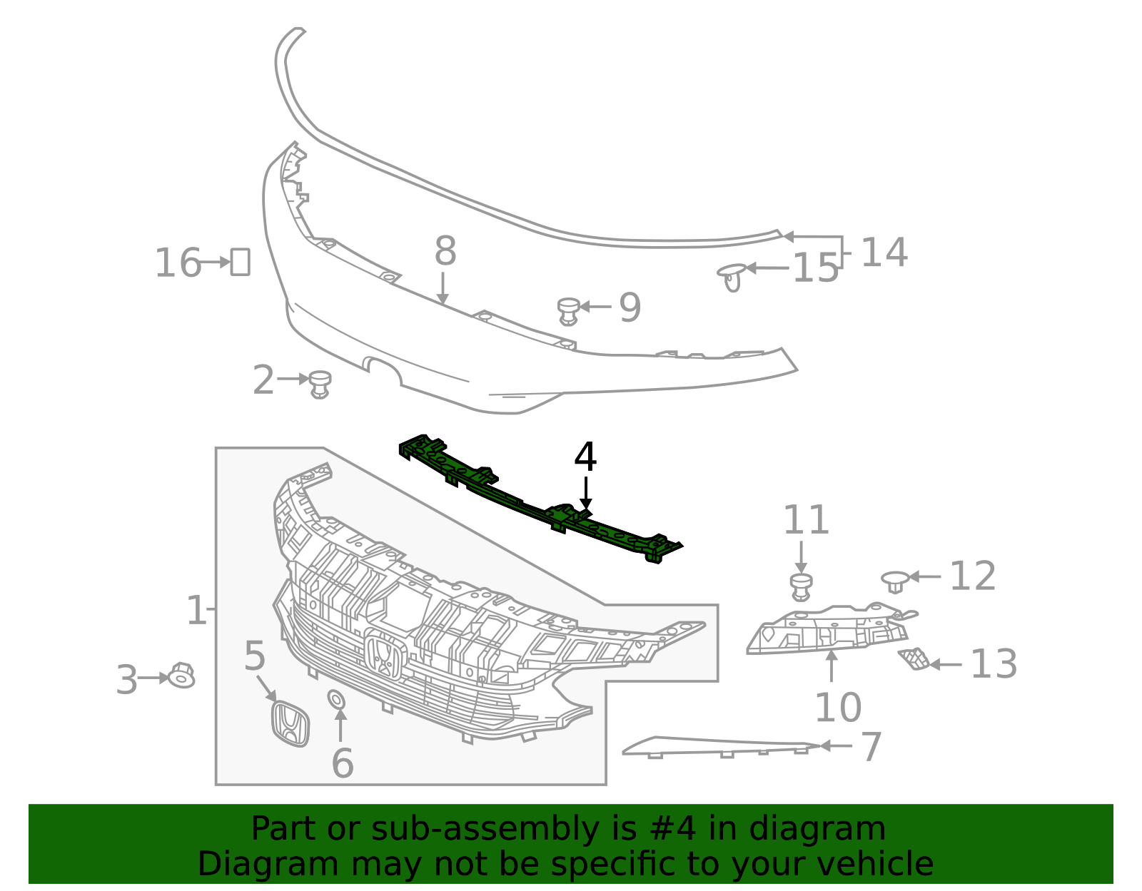 71251-T20-A00 - 2022-2025 Honda Civic - Upper Support | Genuine Honda Parts