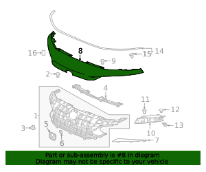 2022-2023 Honda Civic Grille Molding 71111-T43-A01ZL | Honda Parts Direct