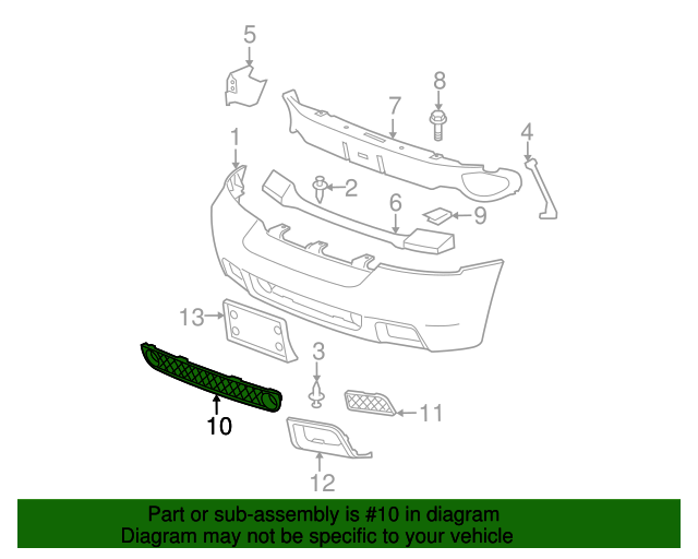 15135191 Grille - New OEM Part From GM Parts Direct | GM Parts Store
