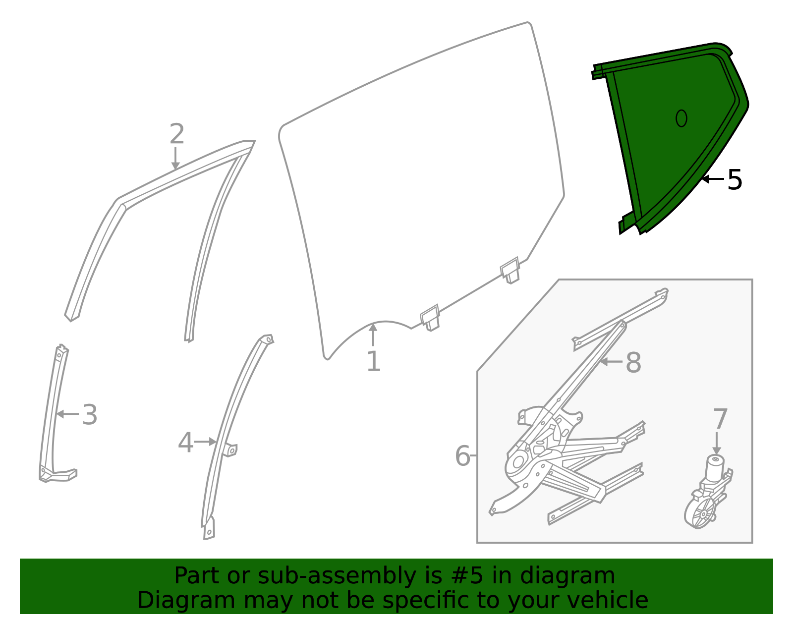 2020-2025 Nissan Versa Fixed Glass 82220-5EF0A | Bill Kay Nissan Parts