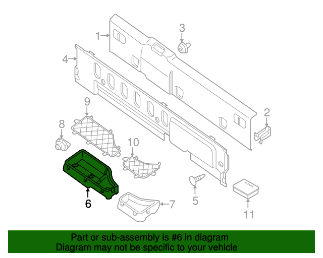 76982-ZS10A - Storage Box 2008-2017 Nissan Frontier | Nissan Parts ...