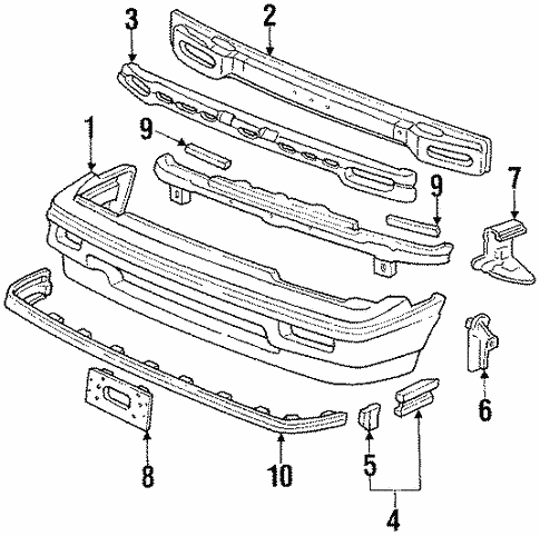 Bumper & Components - Front for 1990 Honda CRX | Honda Automotive Parts