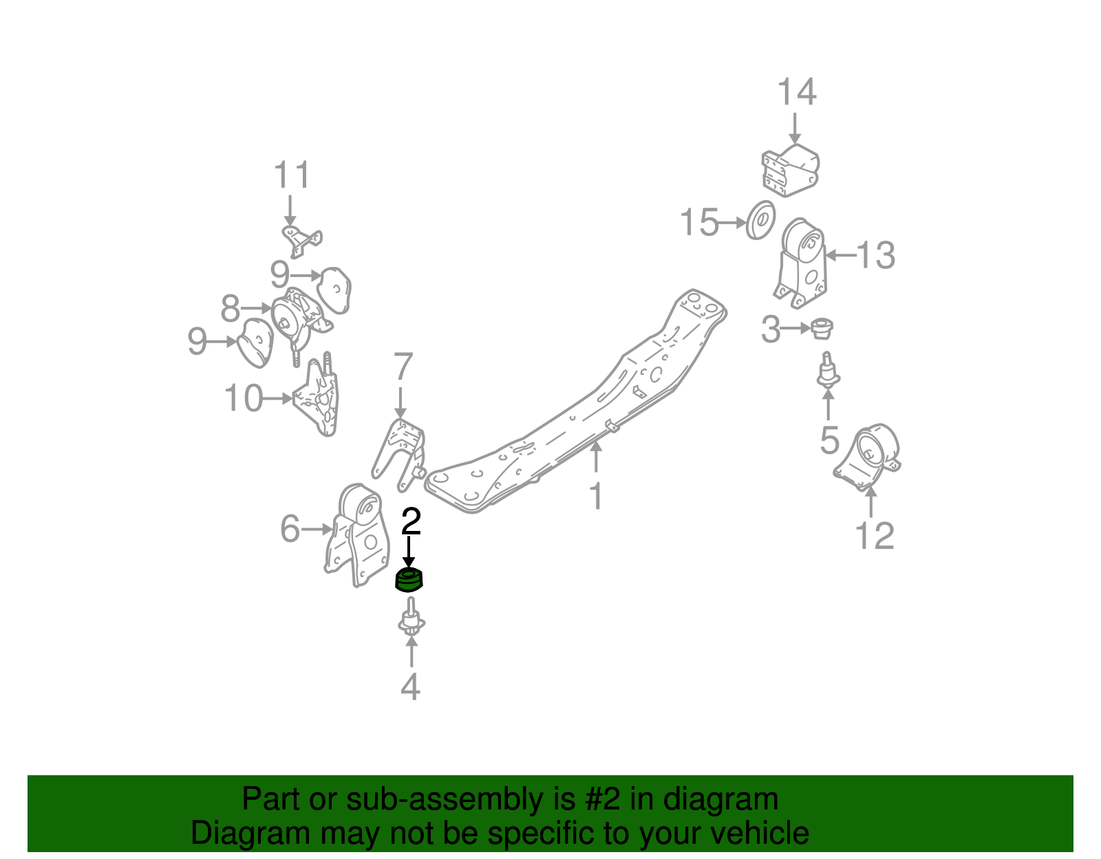 1995-2003 Nissan Maxima Mount Bushing 11248-40U01 | Team Nissan Inc.