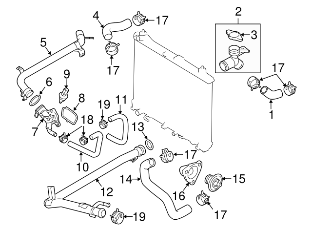 2009-2013 Suzuki Grand Vitara Heater Hose 17872-78K00 | Suzuki ...