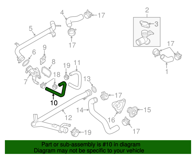 17871-78K00 - Heater Hose - 2009-2013 Suzuki Grand Vitara | World OEM ...