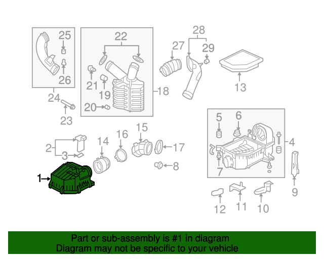17211-RNA-A00 - Cover, Air Cleaner - 2006-2011 Honda Civic | Genuine ...