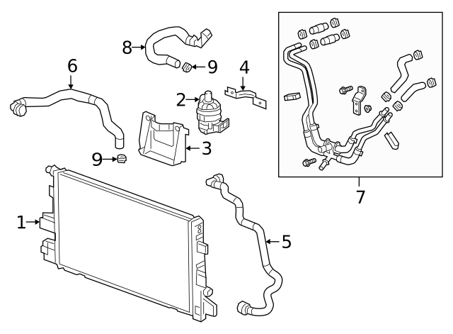 2019-2020 Cadillac CT6 Turbocharger Intercooler Coolant Hose 12698812 ...
