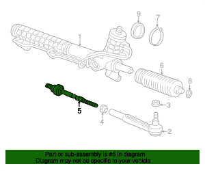 997-347-322-01 - Steering Tie Rod End 2004-2016 Porsche ...