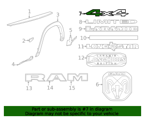 2019-2020 Ram Nameplate 68358483AA | TascaParts.com