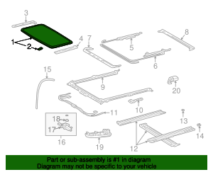 1996-2002 Toyota 4Runner Glass 63201-35040 | OEM Parts Online