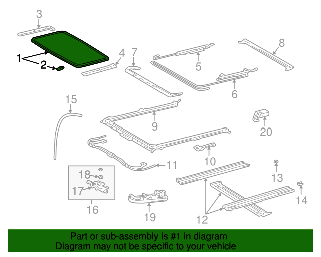 1996-2002 Toyota 4Runner Glass 63201-35040 | OEM Parts Online