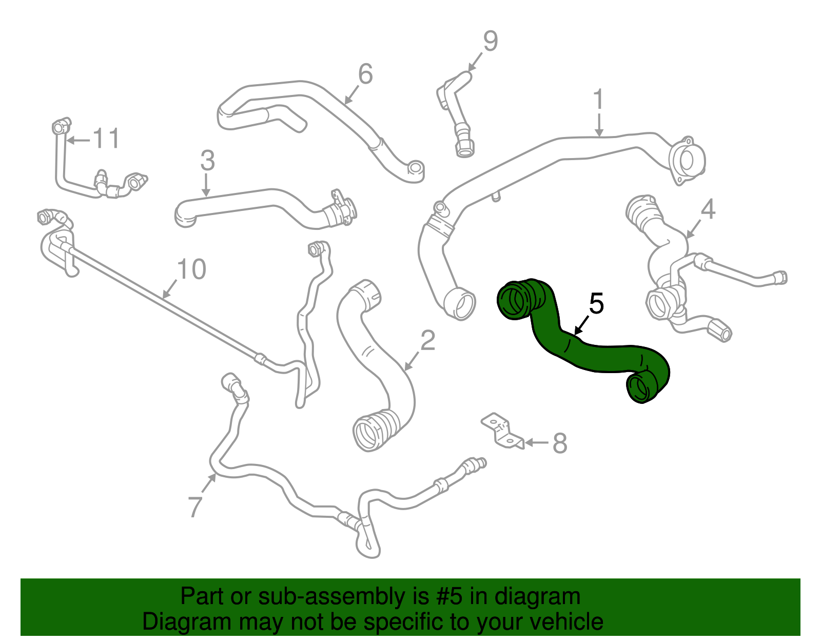 11537605150 - 2012-2018 BMW Engine Coolant Hose (11-53-7-605-150) | BMW ...