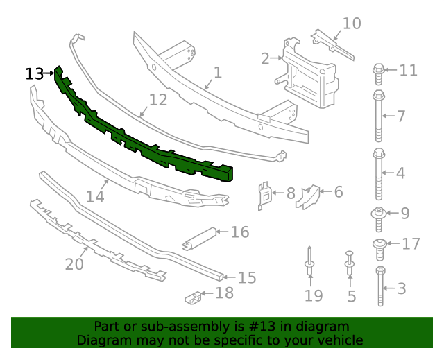 Genuine BMW 51-11-7-482-016 | Upper Absorber | FREE Shipping on Most ...