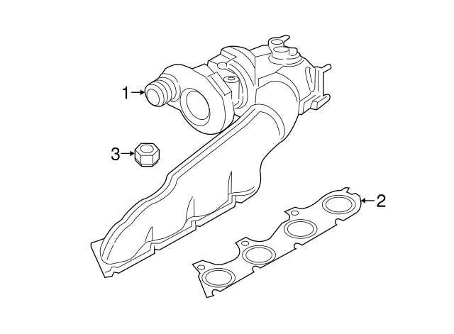 Genuine Audi 079-145-722-B | Exhaust Manifold | FREE Shipping on Most ...
