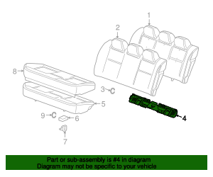 2006-2016 Chevrolet Rear Seat Bracket 88898226 | TascaParts.com