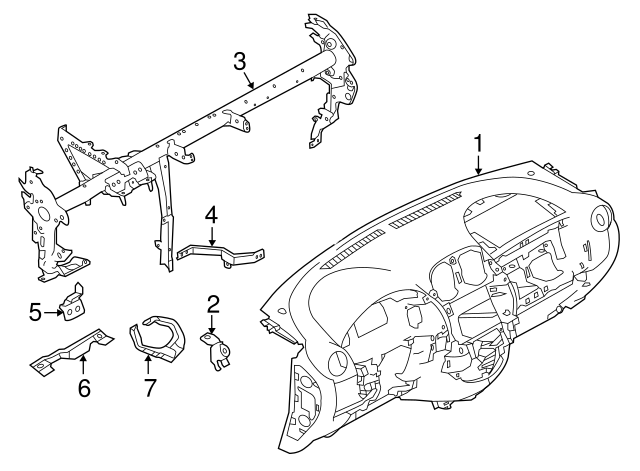 2012-2014 Nissan Versa Reinforced Beam Bracket 67887-1HK0A | TascaParts.com