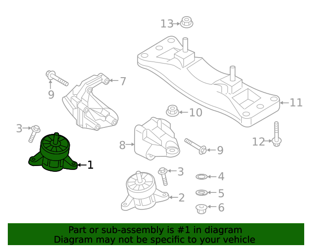 2019-2022 Genesis G70 Bracket Assembly-Engine Mtg Right-hand 21840 ...