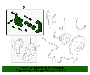44001-4FA0A - Disc Brake Caliper 2015-2017 Nissan Juke | Nissan Parts ...