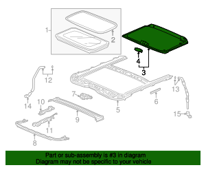 2013-2017 Honda Accord Sunshade Assembly *YR449L* (Cashmere Ivory ...