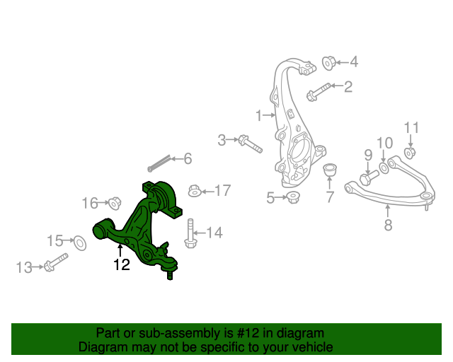 54501-1MA0B - Lower Control Arm 2011-2019 Infiniti | Infiniti Wholesale ...