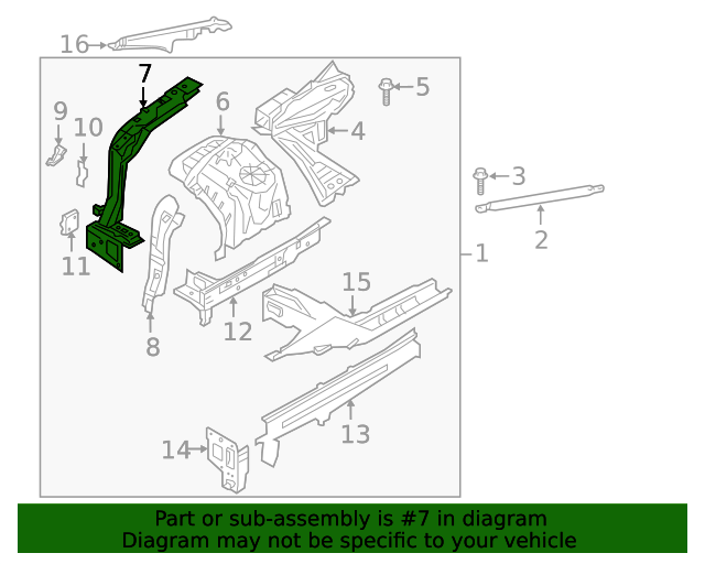 2020-2021 Genesis G90 Upper Rail 64547-D2500 | OEM Parts Online
