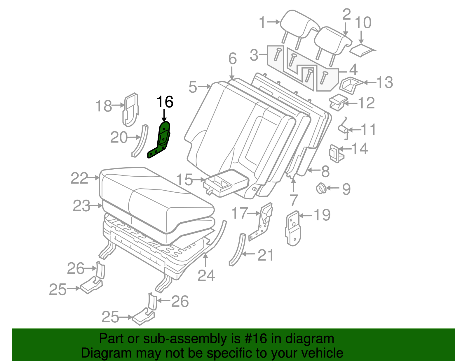 89610-2E010-LM - Recliner - 2005 Hyundai Tucson | World OEM Parts Hyundai