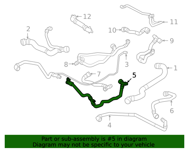 17128743673 - 2021-2023 BMW X5 Radiator Hose (17-12-8-743-673) | BMW of ...
