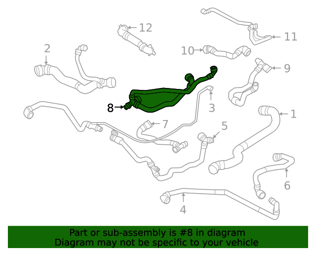Genuine BMW 17-12-9-894-785 | Connector Hose | FREE Shipping on Most ...