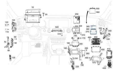Control Units, Fuse Boxes and Relays in Interior for 2019 Mercedes-Benz ...