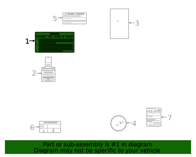2021-2024 Nissan Emission Label 14805-5R00A | Nissan Parts Central