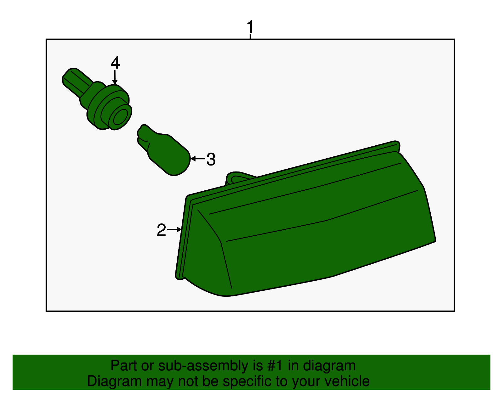 2013-2015 Toyota RAV4 License Plate Light Assembly 81204-42010 ...