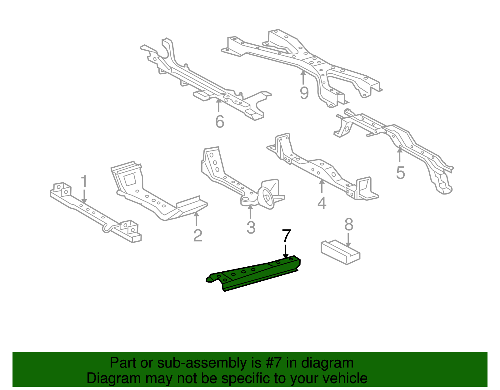 2005-2014 Toyota Tacoma Chassis Frame Reinforcement 51403-04010 ...