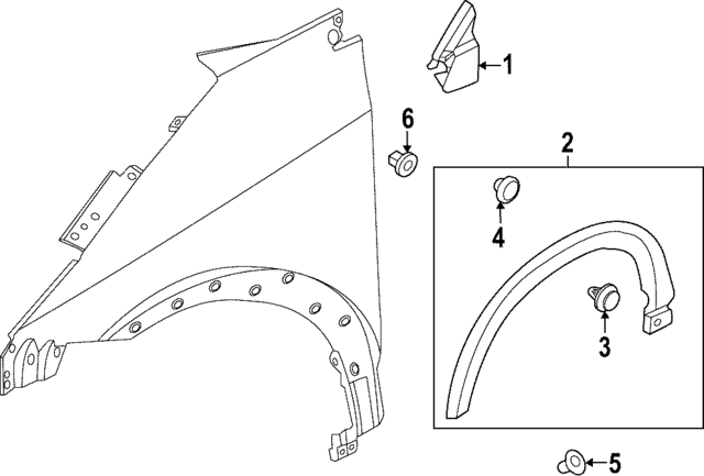 2023-2024 Nissan ARIYA Corner Molding 63871-5MP0A | Ziegler Nissan of Orland Park