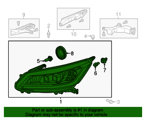 OEM 2017 Honda Accord Composite Assembly 33150-T2A-A42 | Honda ...
