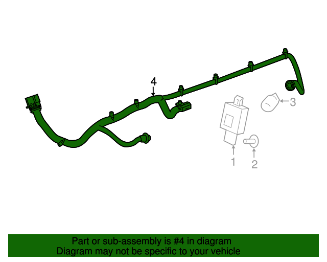 84504404 - Rear License Plate Light Wiring Harness 2019 GM ...
