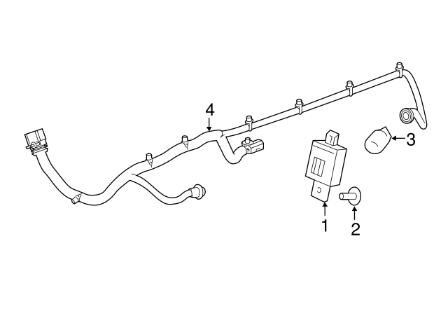 84504404 - Rear License Plate Light Wiring Harness 2019 GM ...
