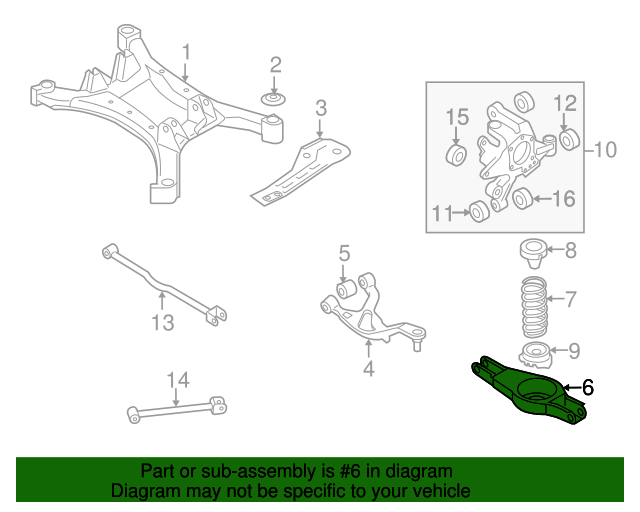 551B0-JA000 - Lower Control Arm 2007-2009 Nissan Altima | Nissan Parts ...