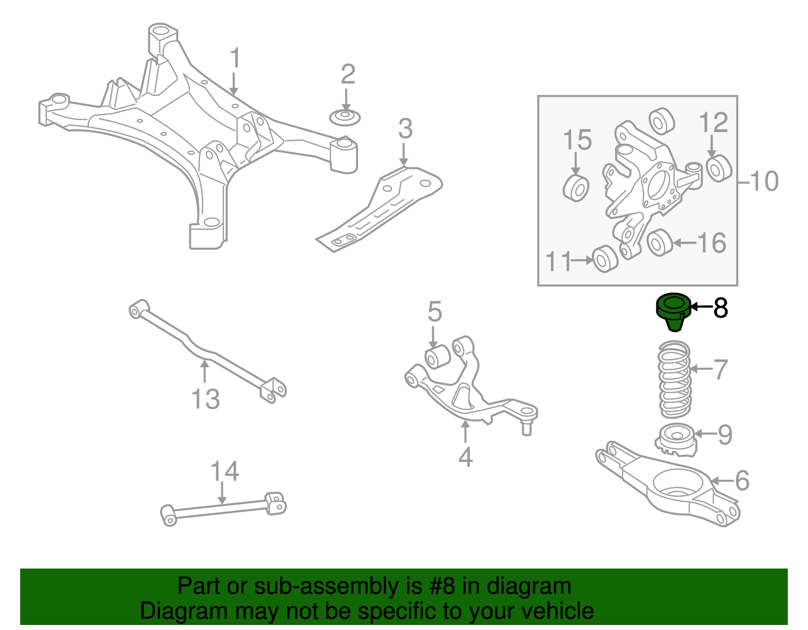55050-3Z000 - Spring Seat - 2002-2014 Nissan | Nissan OEM Parts Direct