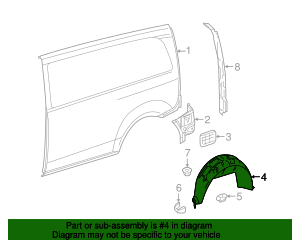 447-684-05-77 - Wheelhouse Liner 2016-2023 Mercedes-Benz Metris ...