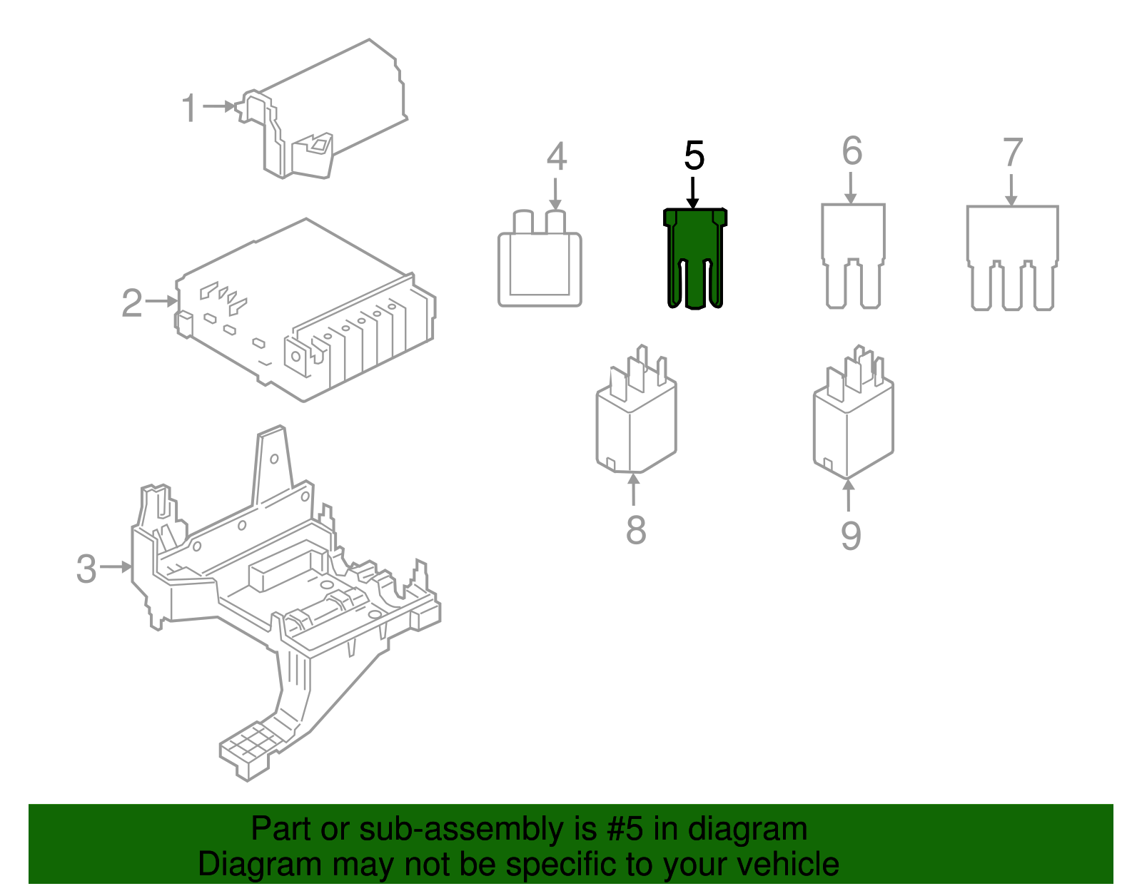 2022-2024 Ford Expedition | Main Fuse | PU5Z-14526-A | Walls' Ford Parts