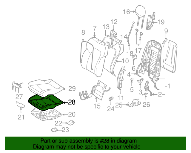 209-910-07-92-7H91 - Cushion Cover 2006-2009 Mercedes-Benz | Mercedes ...