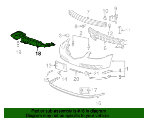 2006-2011 Buick Lucerne Deflector Asm-Frt Air 15808717 | GM Parts Center