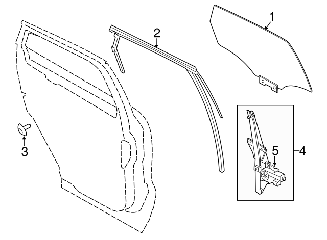 2015-2019 Lincoln MKC Regulator Assembly Window EJ7Z-7827001-B | OEM Parts Online