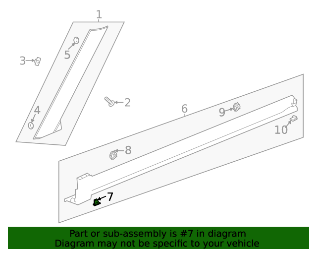 2020-2023 GM Rocker Molding Retainer Clip 11602053 GM | GMPartsDirect.com
