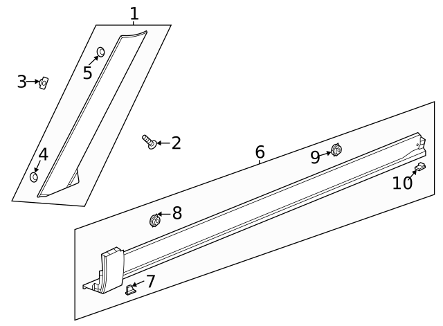2020-2023 GM Rocker Molding Retainer Clip 11602053 | Auto Parts Express