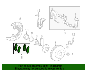 2010-2020 Toyota Brake Pads Front 044650e010 | Toyota Parts Center