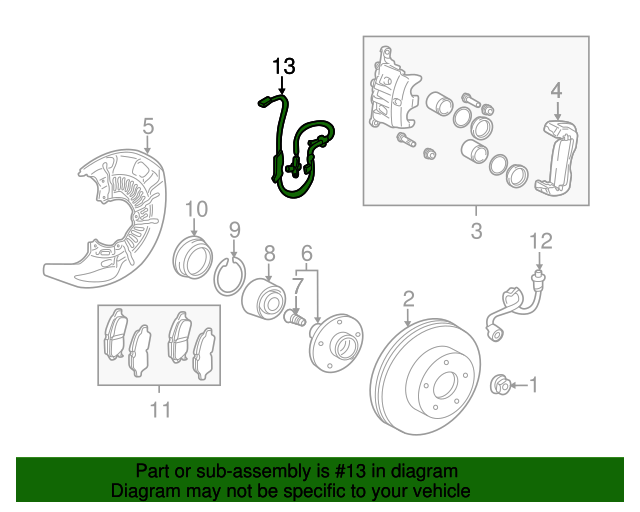 89543-08040 - ABS Sensor Wire - 2011-2020 Toyota Sienna | OEM Genuine ...