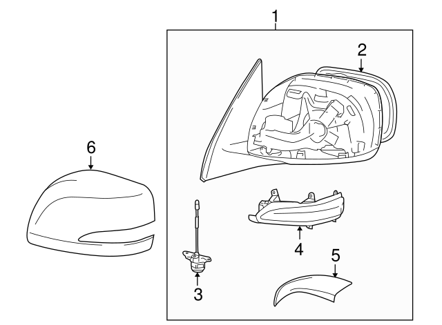 87910-60P50 - Mirror 2014-2022 Lexus GX460 | Longo Lexus Parts