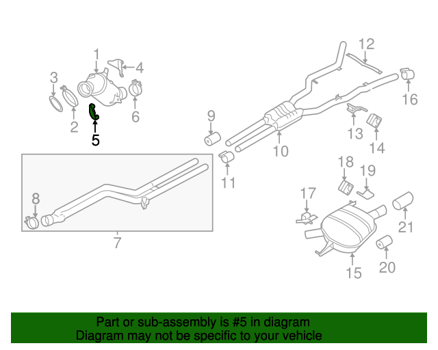 18307594930 - 2010-2019 BMW Pre-Converter Lower Bracket (18-30-7-594 ...
