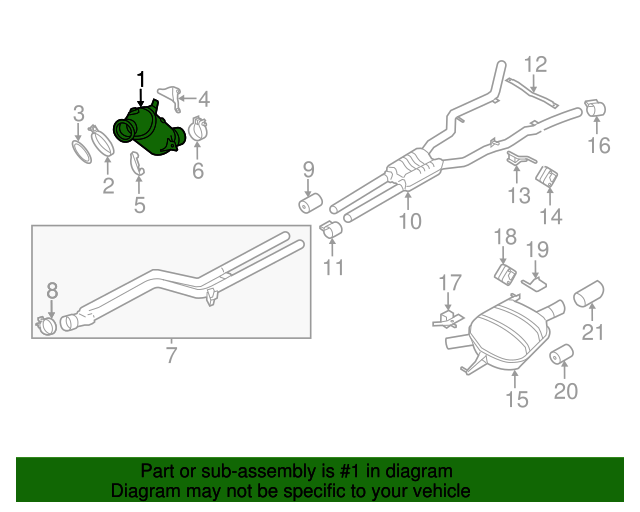 18327645242 - 2011-2016 BMW Catalytic Converter (18-32-7-645-242) | BMW ...